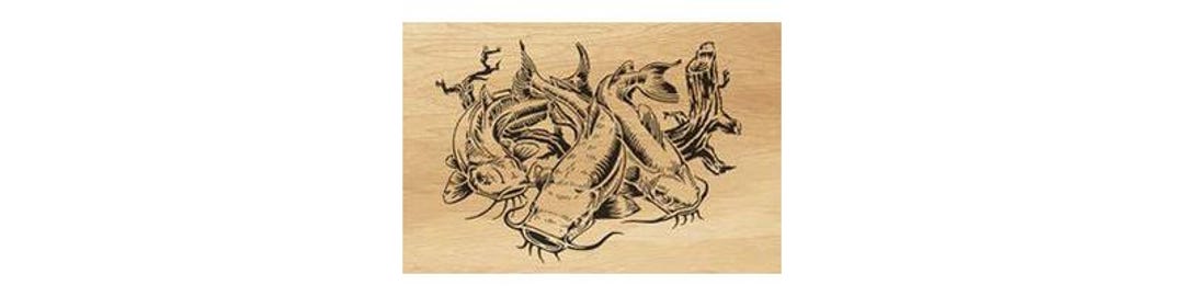 007-catfish - Scroll Saw Pattern (pdf, Jpg, Dxf, Svg, Eps) - Etsy