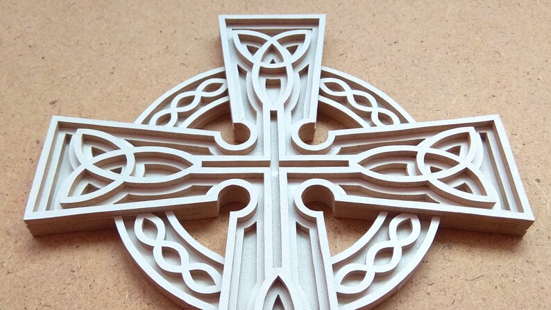 C69-celtic Cross - Scroll Saw Pattern (pdf, Dxf, Svg, Eps) - Etsy