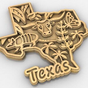 C240-texas - Scroll Saw Pattern (pdf, Dxf, Svg, Eps) - Etsy