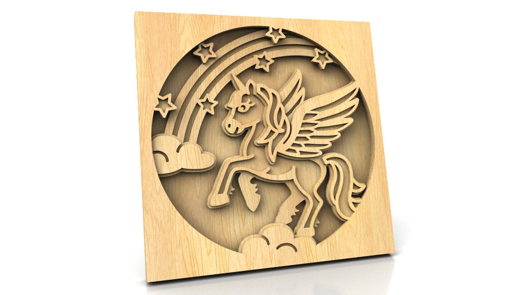 C222-unicorn Scroll Saw Pattern pdf Dxf Svg Eps - Etsy UK