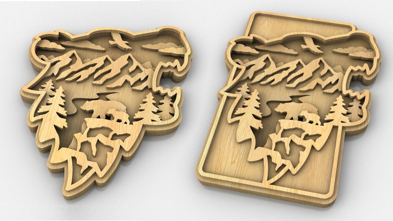 C227-bear Scroll Saw Pattern pdf Dxf Svg Eps - Etsy