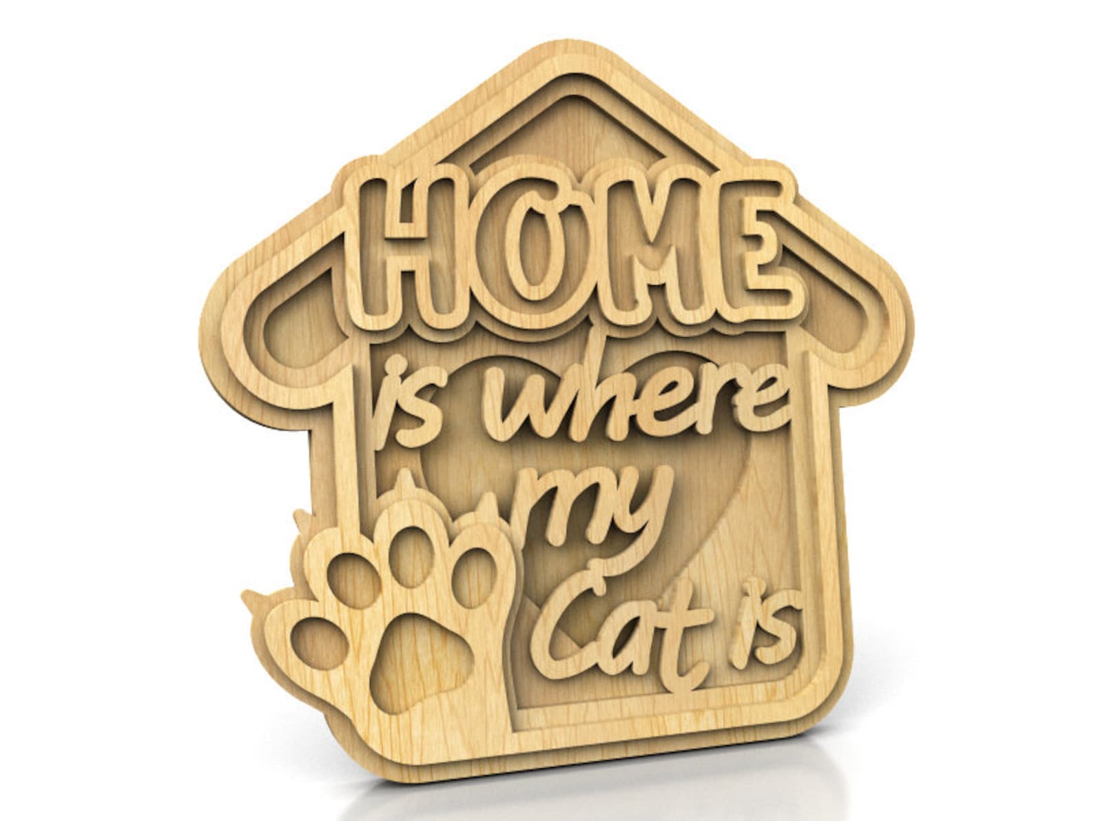 C207-home Scroll Saw Pattern pdf Dxf Svg Eps - Etsy