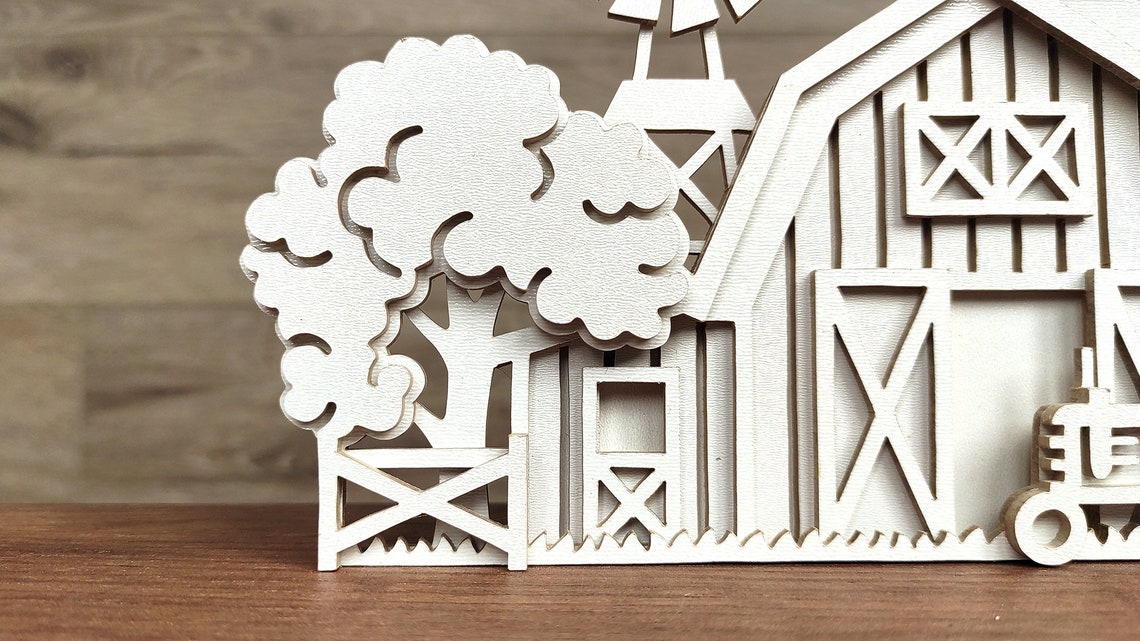 C203-farm Scroll Saw Pattern pdf Dxf Svg Eps | Etsy Canada