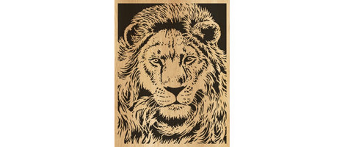 091-lion Scroll Saw Pattern pdf Jpg Dxf Svg Eps - Etsy