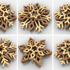 C243-snowflake Set- Scroll Saw Pattern (pdf, Dxf, Svg, Eps) - Etsy