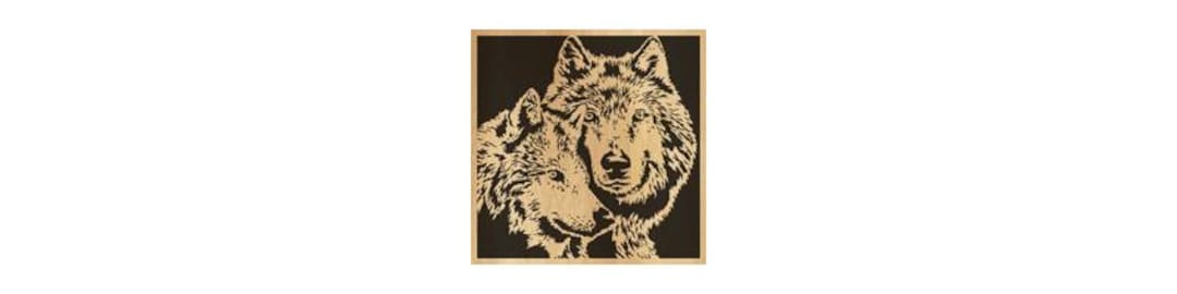 065-wolves - Scroll Saw Pattern (pdf, Jpg, Dxf, Svg, Eps) - Etsy