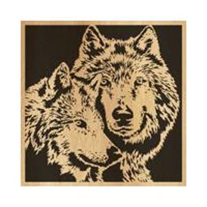 065-wolves - Scroll Saw Pattern (pdf, Jpg, Dxf, Svg, Eps) - Etsy