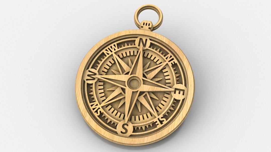 C239-compass - Scroll Saw Pattern (pdf, Dxf, Svg, Eps) - Etsy