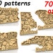 C240-US State Set Scroll Saw Pattern pdf Dxf Svg Eps - Etsy