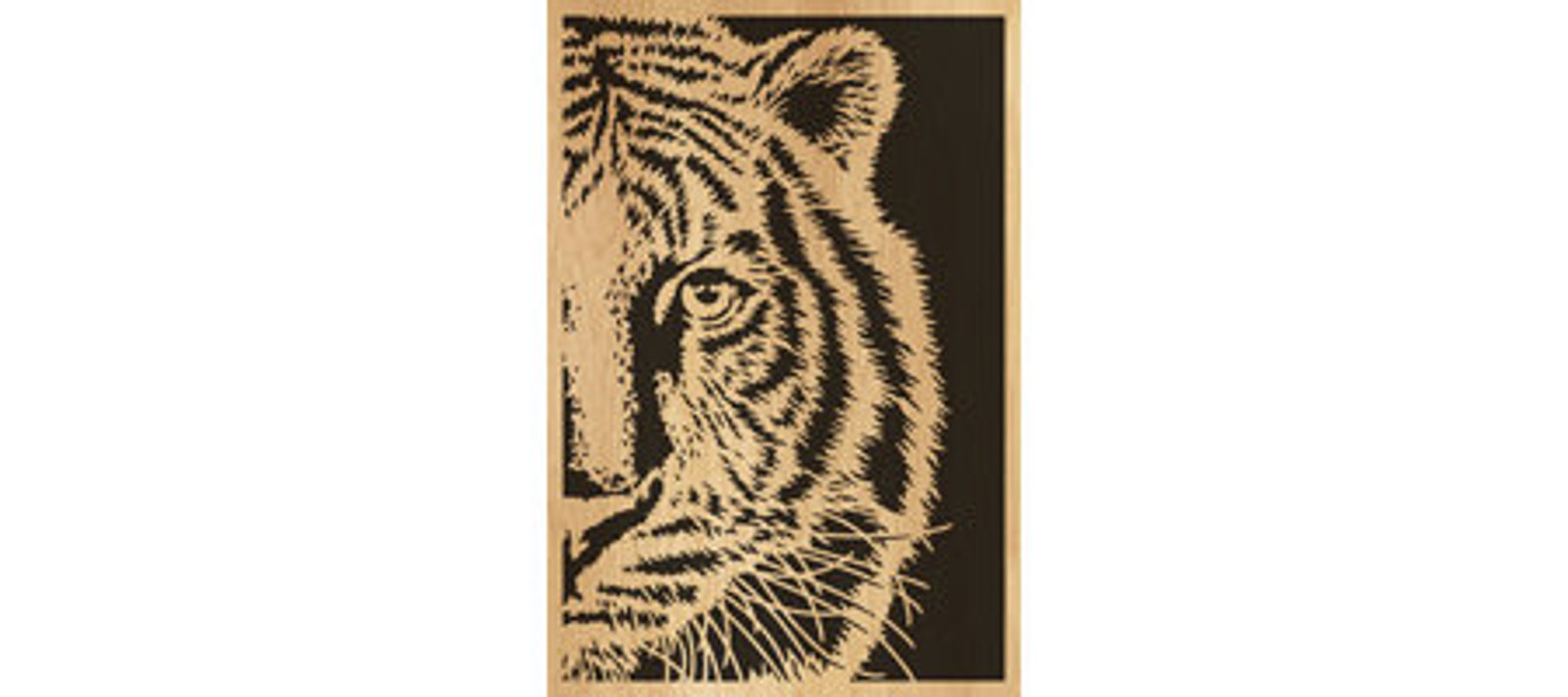 107-tiger Scroll saw pattern pdf jpg dxf svg eps | Etsy