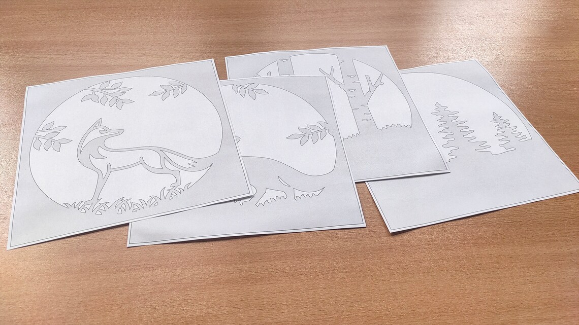 C198-fox Scroll Saw Pattern pdf Dxf Svg Eps - Etsy