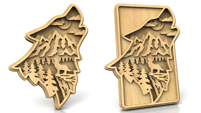 C224-wolf Scroll Saw Pattern pdf Dxf Svg Eps - Etsy Australia