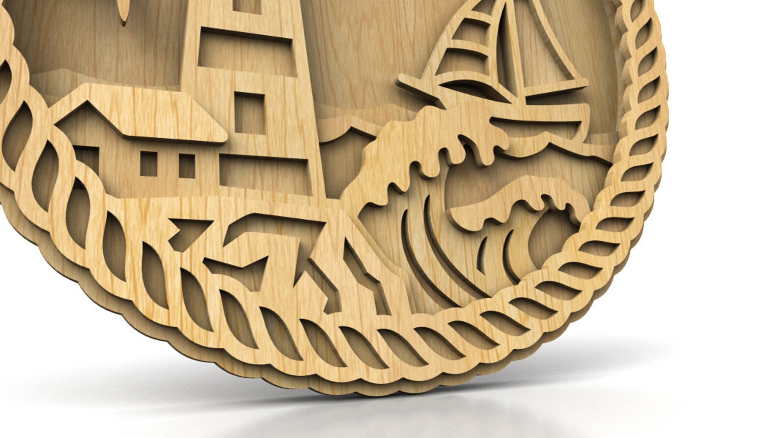 C218-lighthouse Scroll Saw Pattern pdf Dxf Svg Eps - Etsy