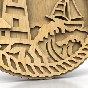 C218-lighthouse - Scroll Saw Pattern (pdf, Dxf, Svg, Eps) - Etsy