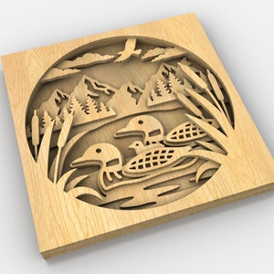 C244-loons - Scroll Saw Pattern (pdf, Dxf, Svg, Eps) - Etsy