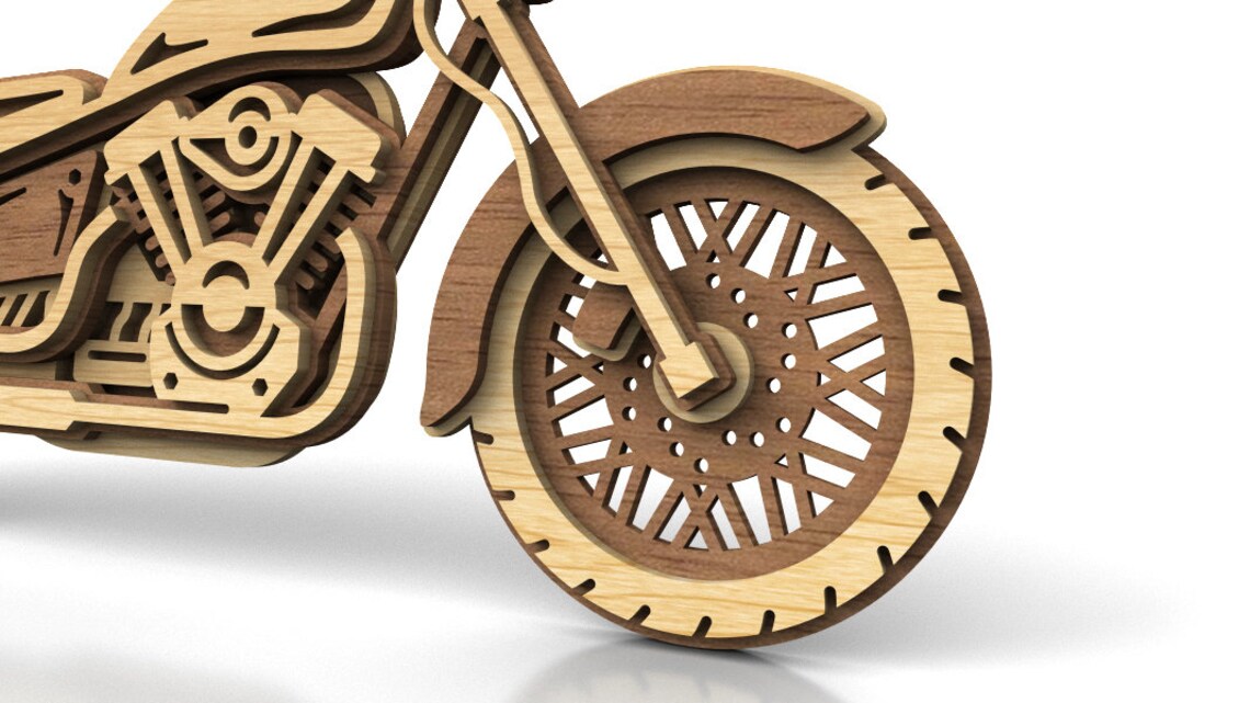 C220-motorcycle Scroll Saw Pattern pdf Dxf Svg Eps - Etsy