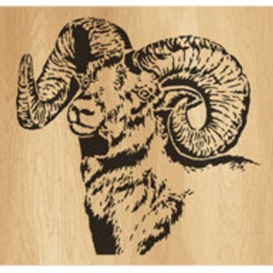 021-ram Scroll Saw Pattern pdf, Jpg, Dxf, Svg, Eps - Etsy