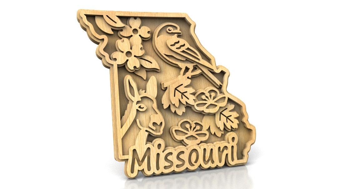 C240-missouri - Scroll Saw Pattern (pdf, Dxf, Svg, Eps) - Etsy