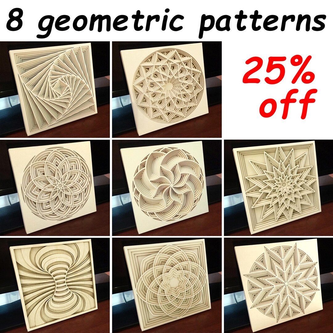Ornaments Set - Scroll Saw Pattern (pdf, Dxf, Svg, Eps) - Etsy