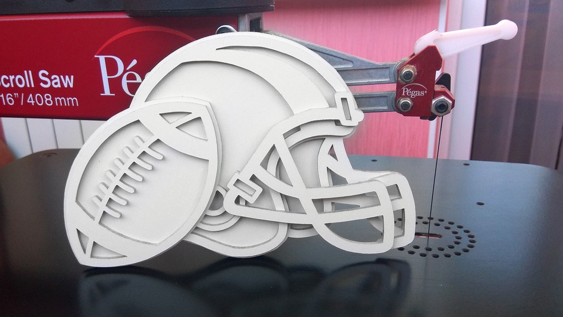 C115-football Scroll Saw Pattern pdf Dxf Svg Eps - Etsy Ireland
