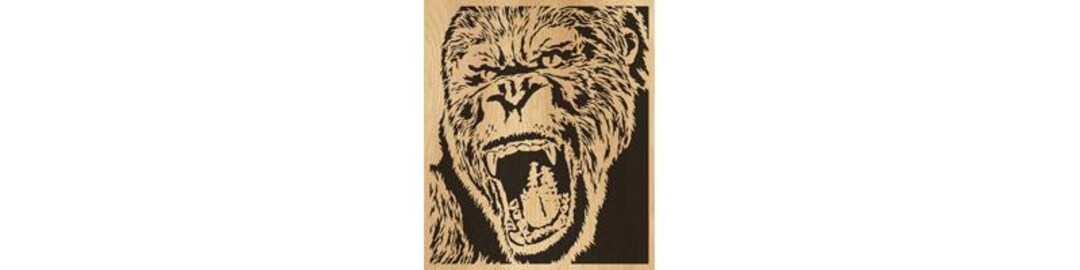104-gorilla - Scroll Saw Pattern (pdf, Jpg, Dxf, Svg, Eps) - Etsy