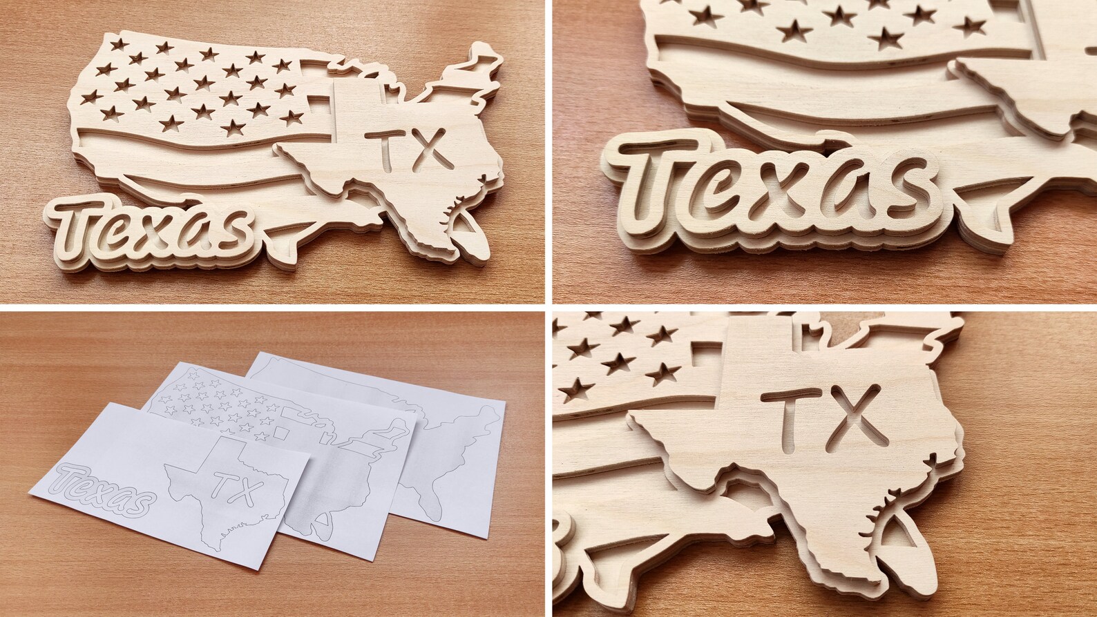 US States Set Scroll Saw Pattern pdf Dxf Svg Eps - Etsy