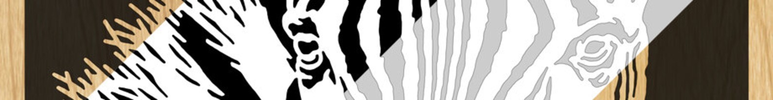 097-zebra Scroll Saw Pattern pdf Jpg Dxf Svg Eps - Etsy