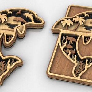 C233-dolphin - Scroll Saw Pattern (pdf, Dxf, Svg, Eps) - Etsy