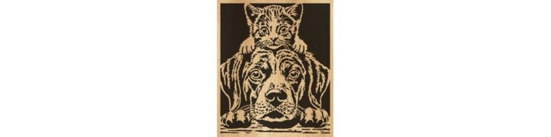 126-cat and Dog - Scroll Saw Pattern (pdf, Jpg, Dxf, Svg, Eps) - Etsy
