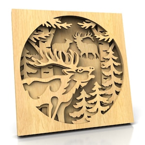 C260-elk - Scroll Saw Pattern (pdf, Dxf, Svg, Eps) - Etsy