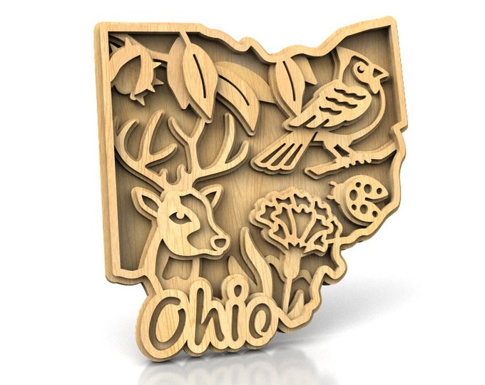 C240-US State Set - Scroll Saw Pattern (pdf, Dxf, Svg, Eps) - Etsy Canada