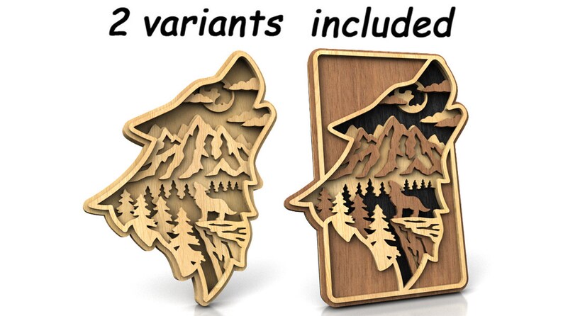 C224-wolf Scroll Saw Pattern pdf Dxf Svg Eps - Etsy