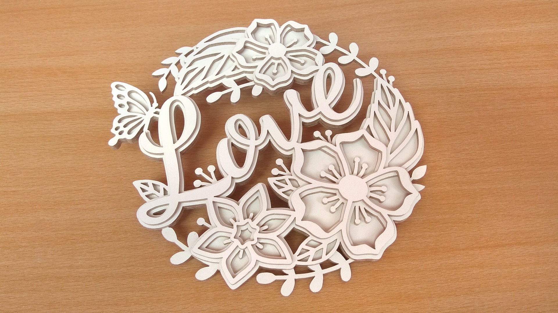 C130-love Scroll Saw Pattern pdf Dxf Svg Eps | Etsy