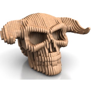 C232-devil Skull - Scroll Saw Pattern (pdf, Dxf, Svg, Eps) - Etsy