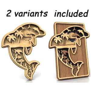 C233-dolphin - Scroll Saw Pattern (pdf, Dxf, Svg, Eps) - Etsy