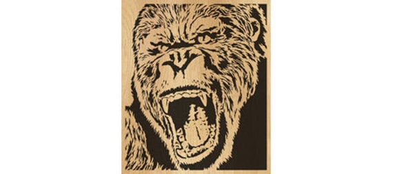 104-gorilla Scroll Saw Pattern pdf Jpg Dxf Svg Eps | Etsy UK