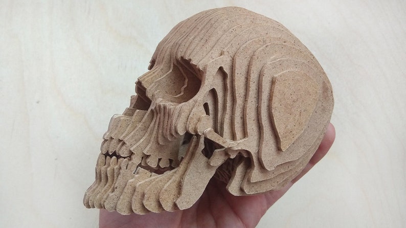 C08-skull Scroll saw pattern pdf dxf svg eps | Etsy