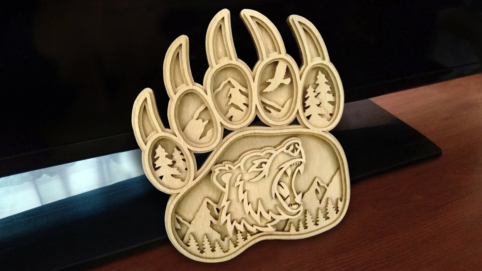 C142-bear - Scroll Saw Pattern (pdf, Dxf, Svg, Eps) - Etsy