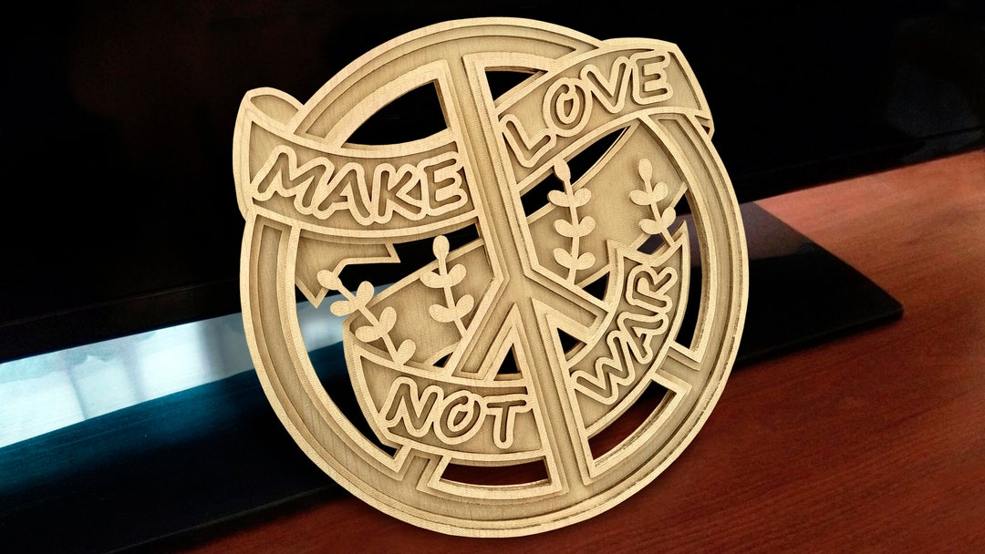 C199-peace - Scroll Saw Pattern (pdf, Dxf, Svg, Eps) - Etsy