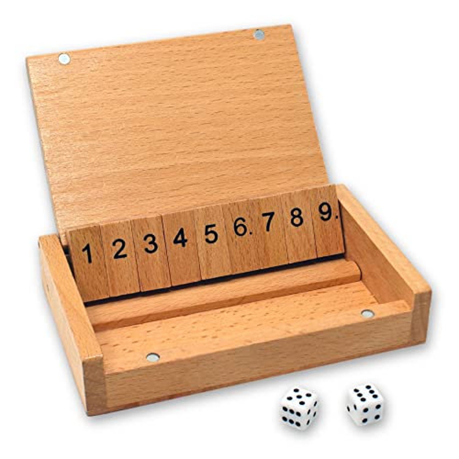 Shut the Box Deluxe Wooden Dice Game - Etsy