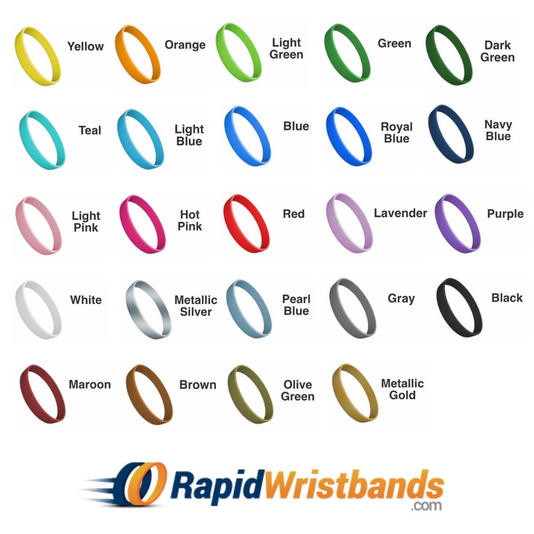 Custom Debossed Ink Injected Silicone Wristbands - Etsy