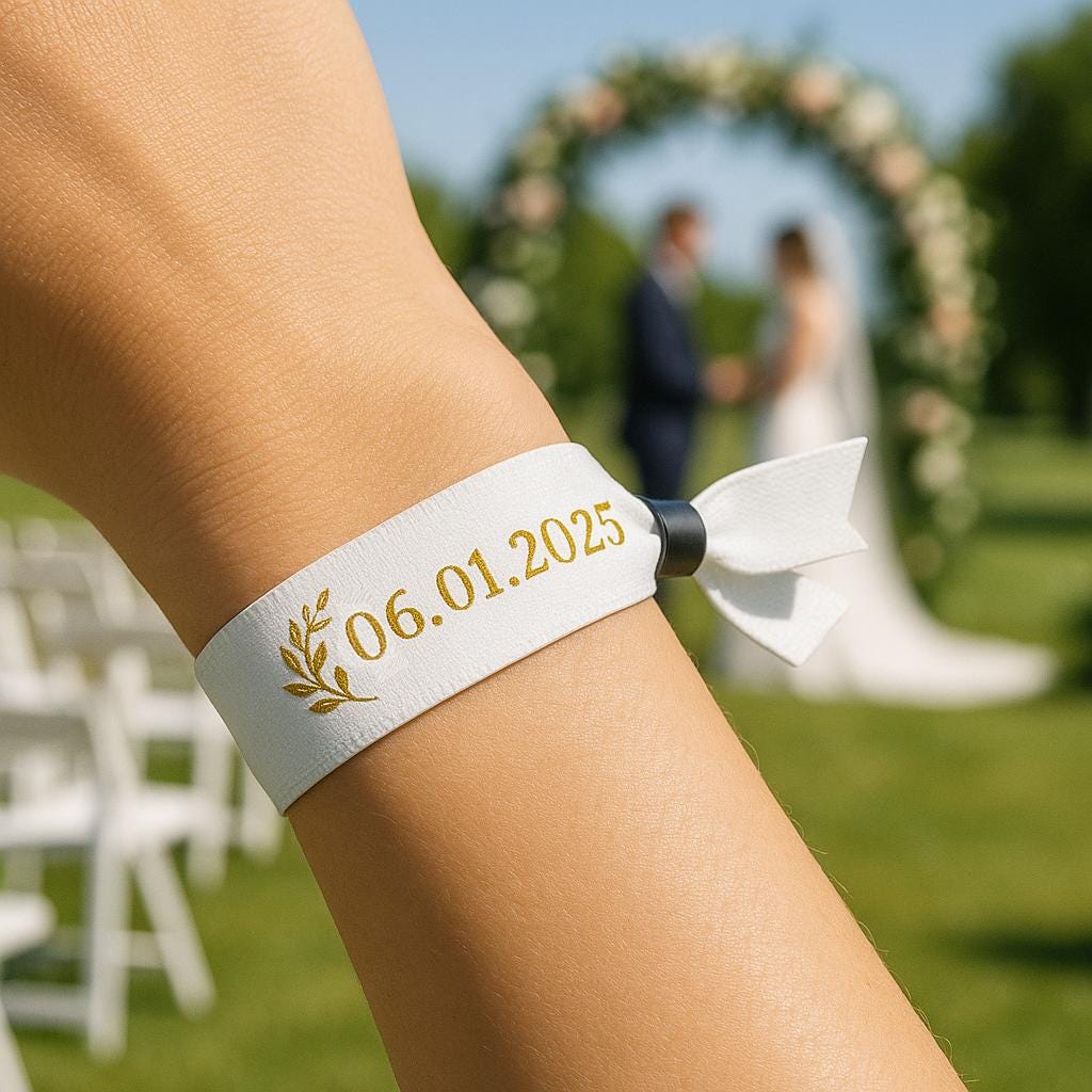 Custom Wedding Wristbands – Full Color Polyester Cloth Favors - Etsy