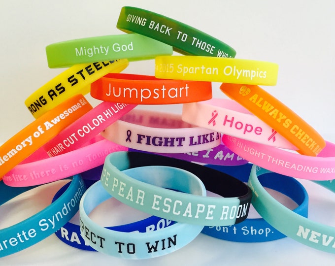 Custom Luxe Silicone Wristbands Personalized Rubber Bracelets for ...