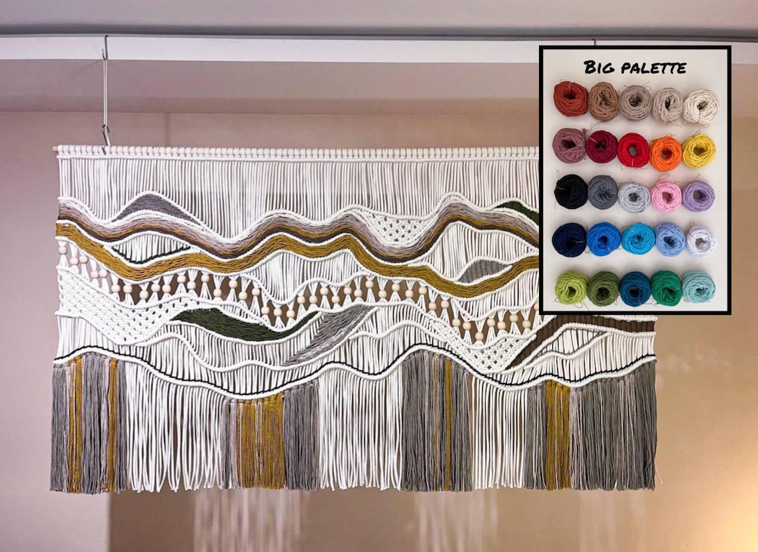 Macrame Room Divider, Boho Room Partition, Woven Room Divider, Large ...