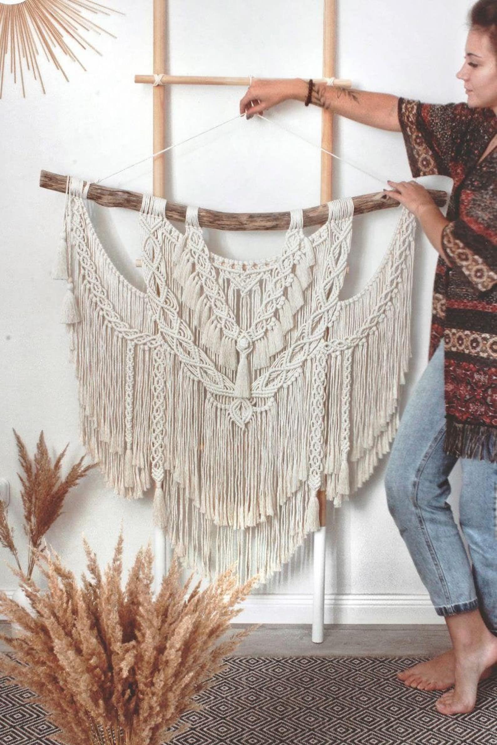 Large Macrame Backdrop Extra large Macrame Wall Hanging with | Etsy