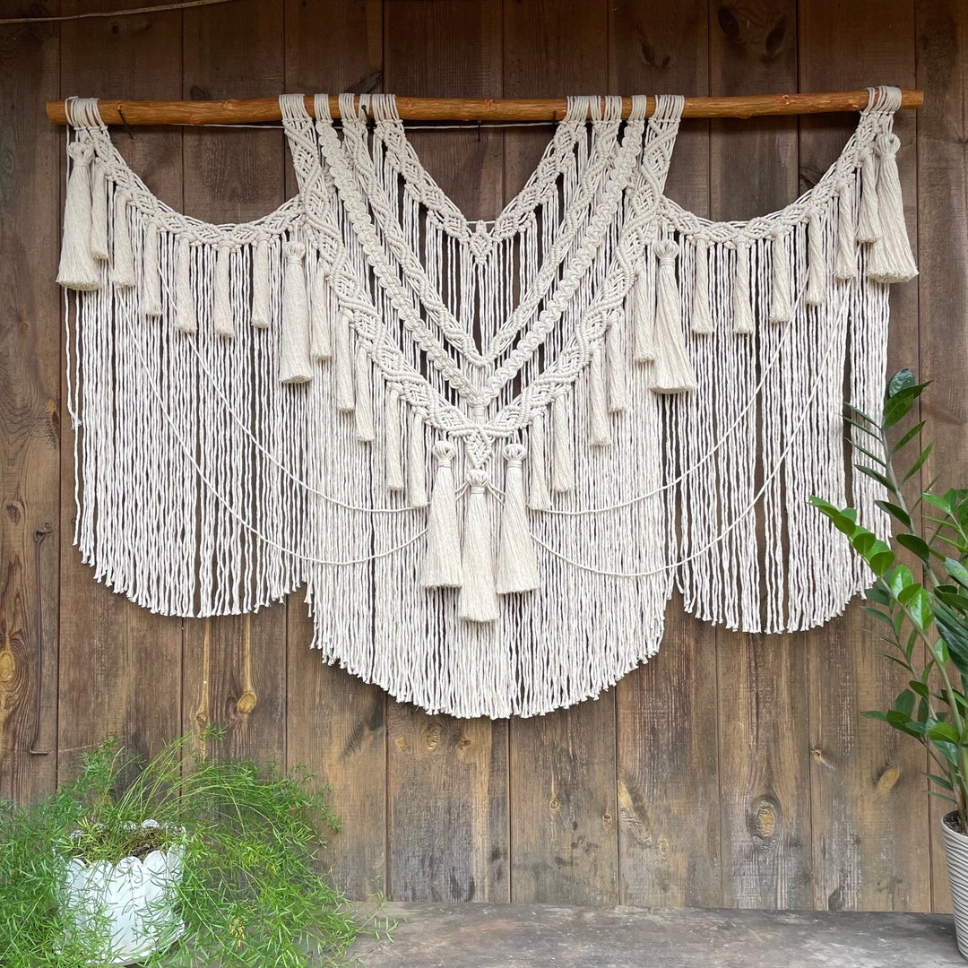 Extra Large Macrame Backdrop Huge Macrame Wall Hanging With - Etsy