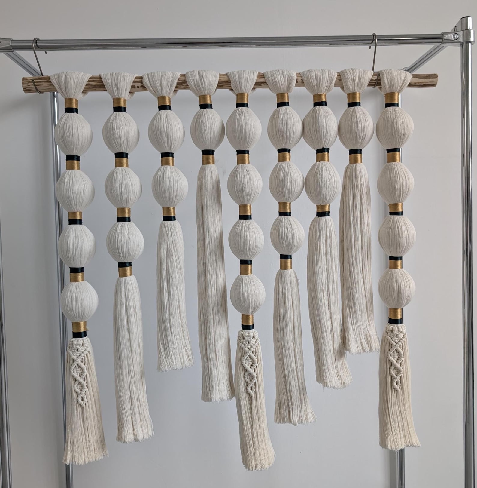 Ball Macrame Mural for Wall, Macrame Ball Hanging, Large Woven Wall Art ...