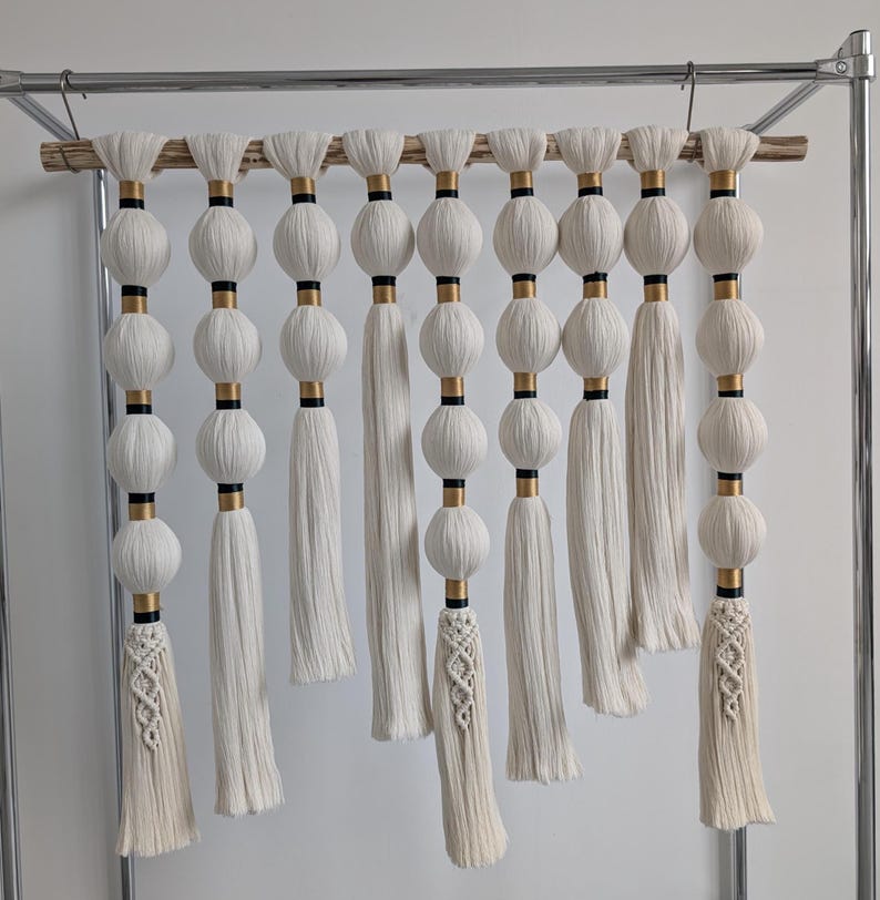 Ball Macrame Mural for Wall, Macrame Ball Hanging, Large Woven Wall Art ...
