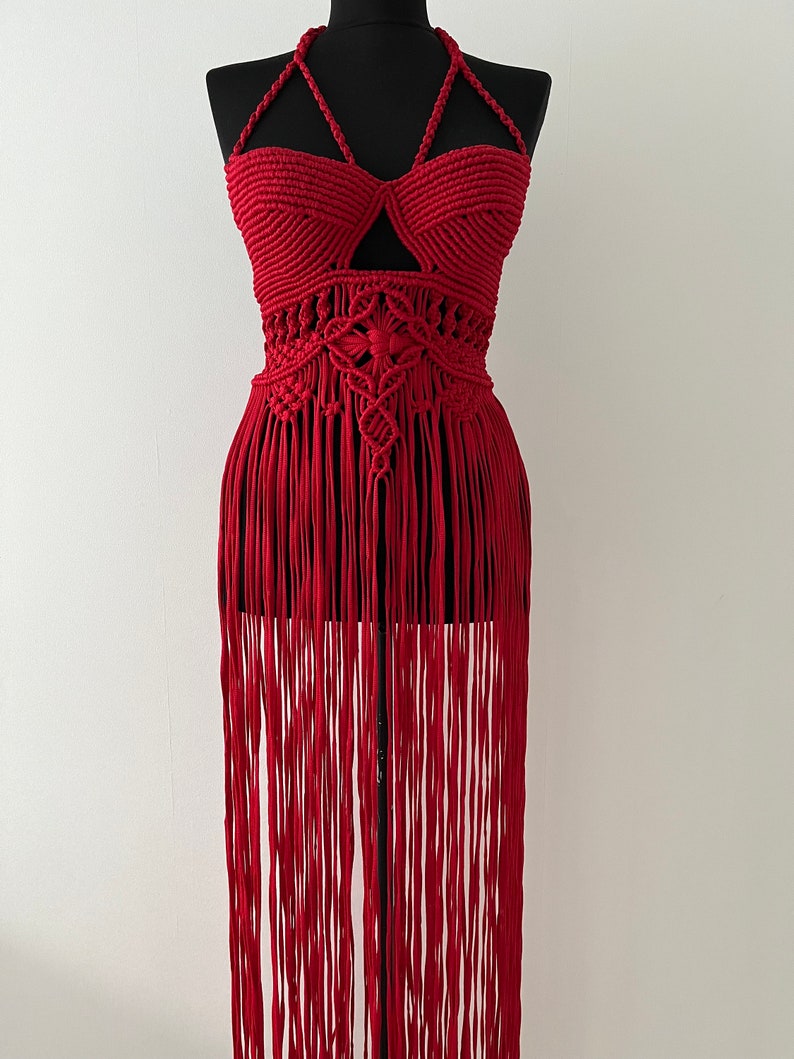 Festival Clothing Macrame Rope Dress Macrame Beachwear Rave - Etsy