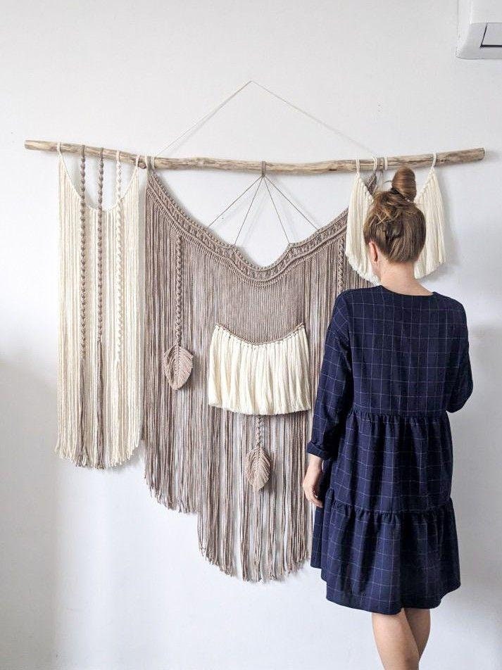 Modern Woven Decor Macrame Wall Hanging Extra Large Macrame - Etsy